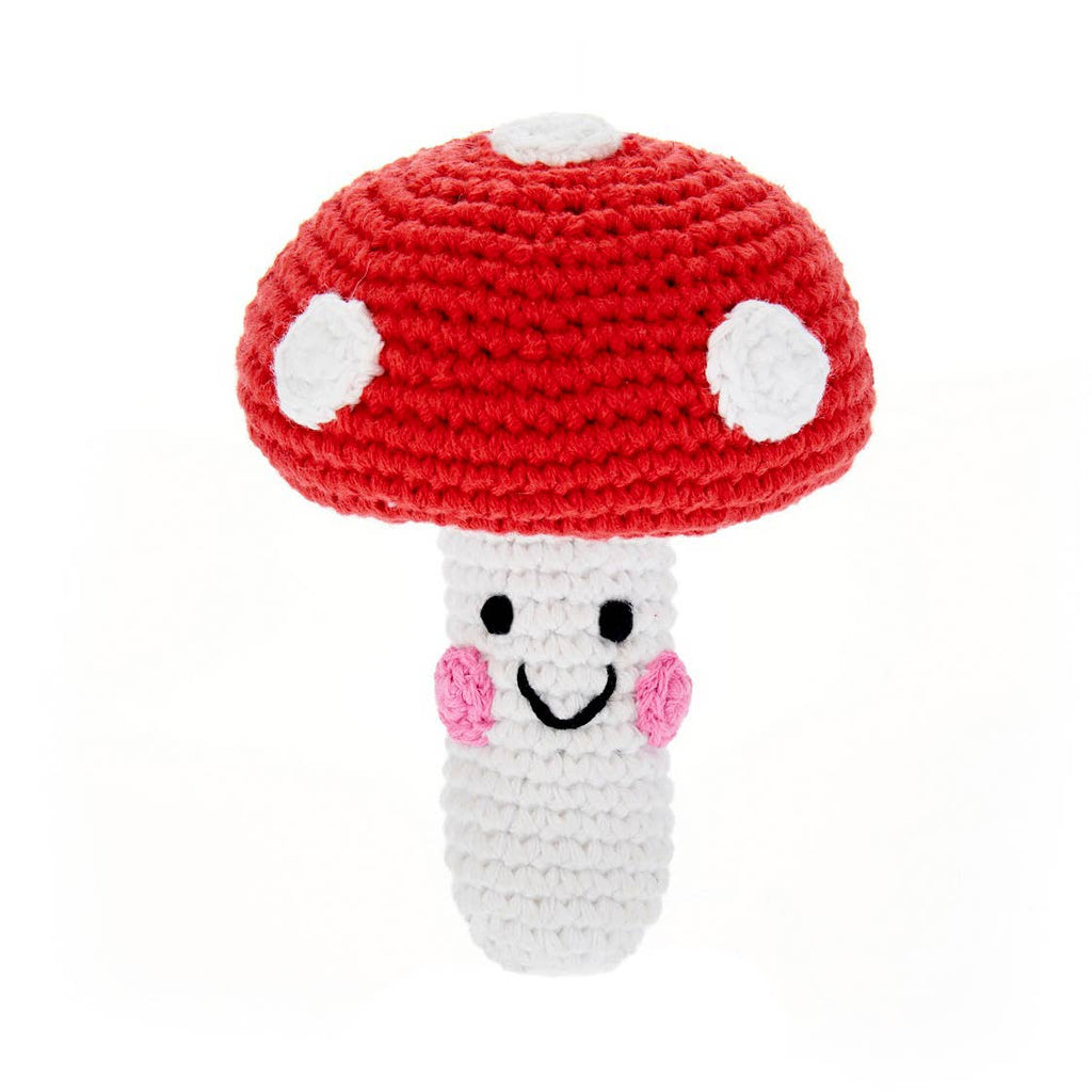Pebble - Pretend Play Food Rattle - Red Mushroom – The Supply Shop